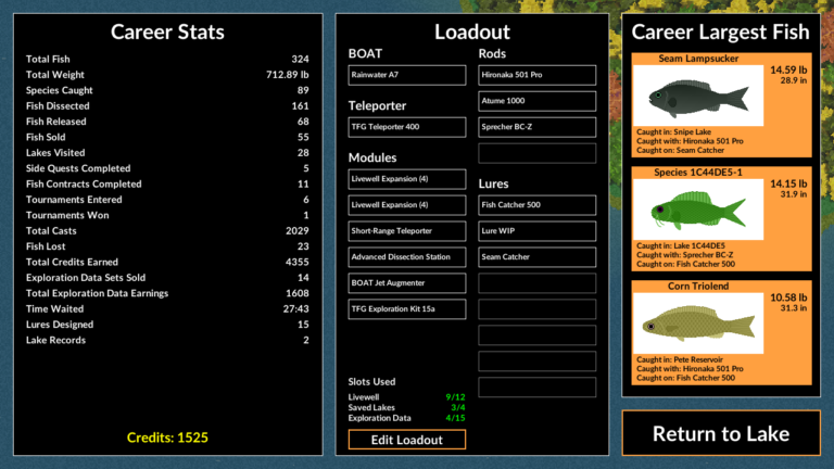 game info – Intergalactic Fishing